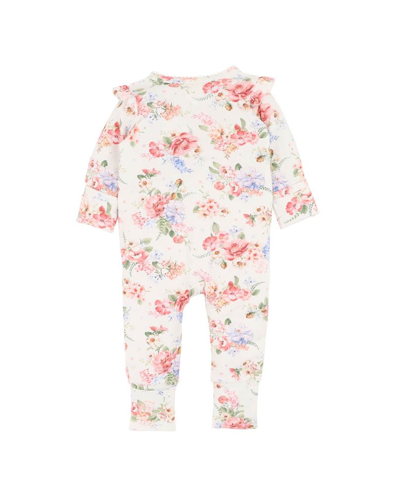 Bébé Anya Bloom Organic LS Zipsuit – www.bebebits.com.au