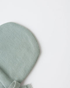 Quincy Mae No Scratch Mittens || Steel Blue + Natural – www.bebebits.com.au